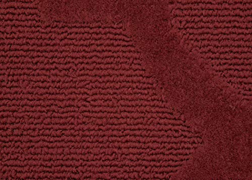 Garland Rug Quatro Chili Red 9' x 12' Cut-Loop Trellis Area Rug –Soft, Comfortable, Stylish & Budget-Friendly Rug in a Beautiful Solid Chili Red