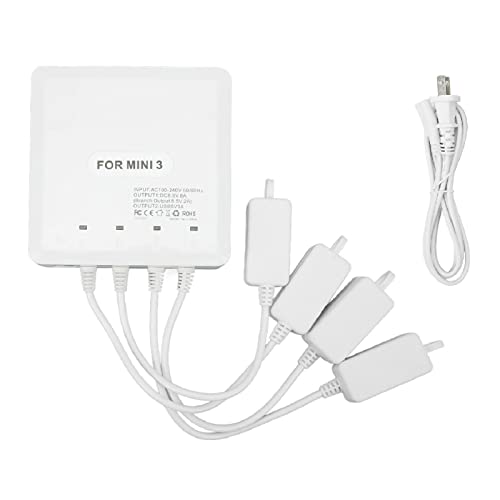 Drone Battery Charger, 8.5V 2.0A Output Portable 2 Modes Plastic Casing Safe Drone Battery Charging Hub for Mini 3 Pro (US Plug)