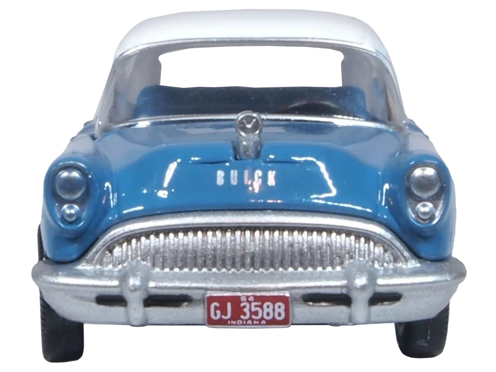 Century Estate Wagon Ranier Blue and Arctic White 1/87 (HO) Scale Diecast Model Car by Oxford Diecast 87BCE54001