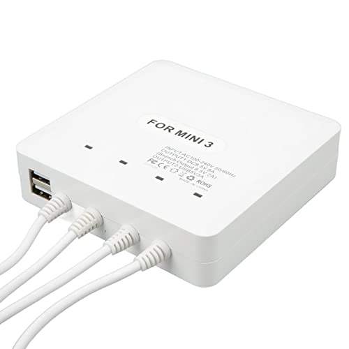 Drone Battery Charger, 8.5V 2.0A Output Portable 2 Modes Plastic Casing Safe Drone Battery Charging Hub for Mini 3 Pro (US Plug)