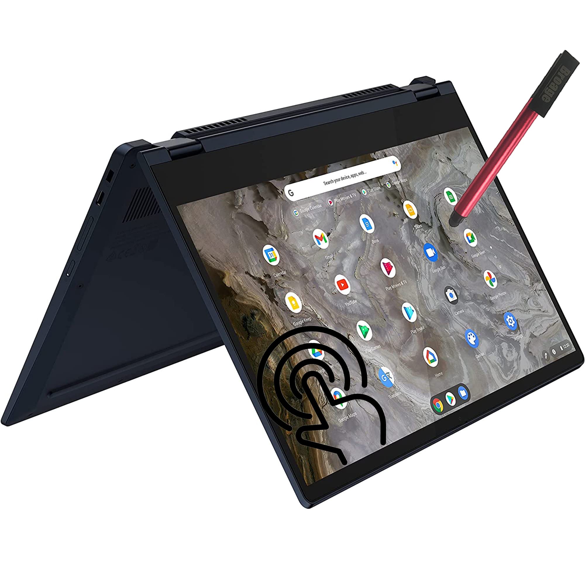 Lenovo Flex 5i 13 Chromebook 2-in-1 13.3" FHD Touchscreen Laptop, Intel Core i3-1115G4 (Beat i5-10210U), 8GB LPDDR4x RAM, 192GB Storage (128GB eMMC + Broag 64GB Flash Drive), WiFi 6, BT 5.1, Chrome OS
