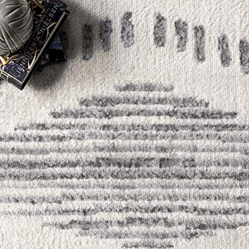 nuLOOM Briggs Tribal Striped Area Rug, 9x12, Light Grey