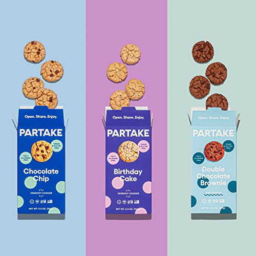 Gluten Free Cookies Variety Pack by Partake | 3 Box Variety Pack Vegan Snacks, Non-GMO, Allergy-Friendly | No Peanuts, Soy, Dairy, Tree Nuts