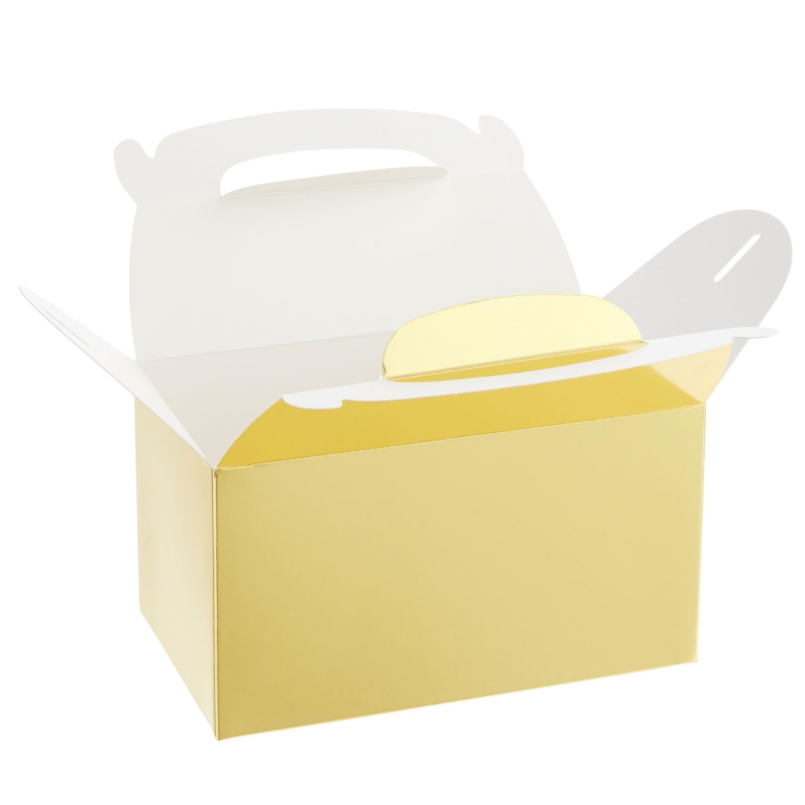 Juvale Gold Gable Boxes for Birthday Treats, Wedding Party Favors (6.2 x 3.6 x 3.4 In, 24 Pack)