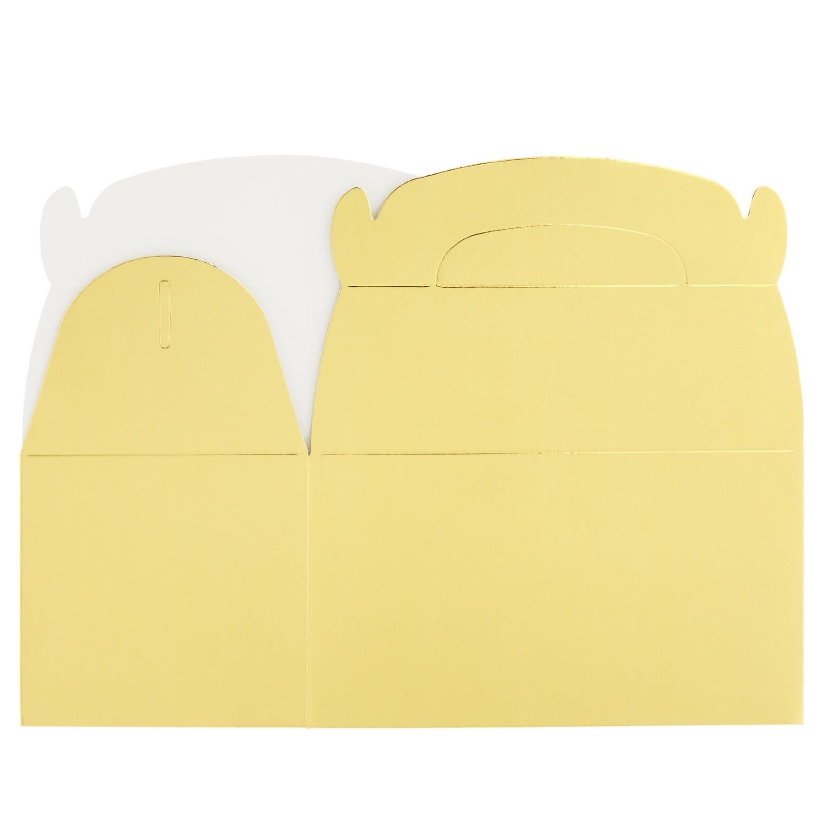 Juvale Gold Gable Boxes for Birthday Treats, Wedding Party Favors (6.2 x 3.6 x 3.4 In, 24 Pack)