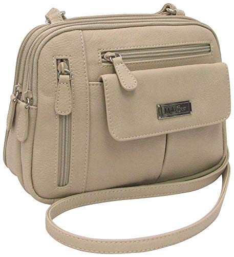 MultiSac Zippy Solid Color Crossbody Handbag One Size Tan