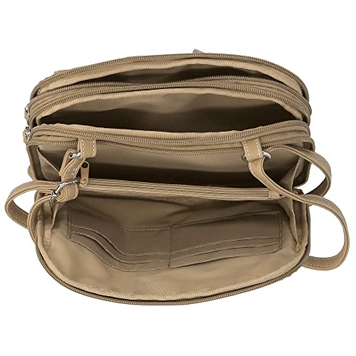 MultiSac Zippy Solid Color Crossbody Handbag One Size Tan