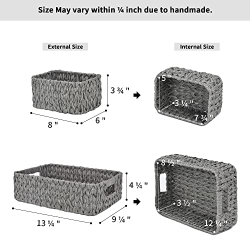GRANNY SAYS Bundle of 3-Pack Wicker Baskets & 3-Pack Wicker Storage Baskets