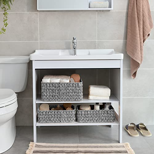 GRANNY SAYS Bundle of 3-Pack Wicker Baskets & 3-Pack Wicker Storage Baskets