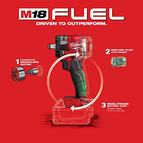 Milwaukee 2855-20 18V Brushless Cordless 1/2" Impact Wrench with Friction Ring