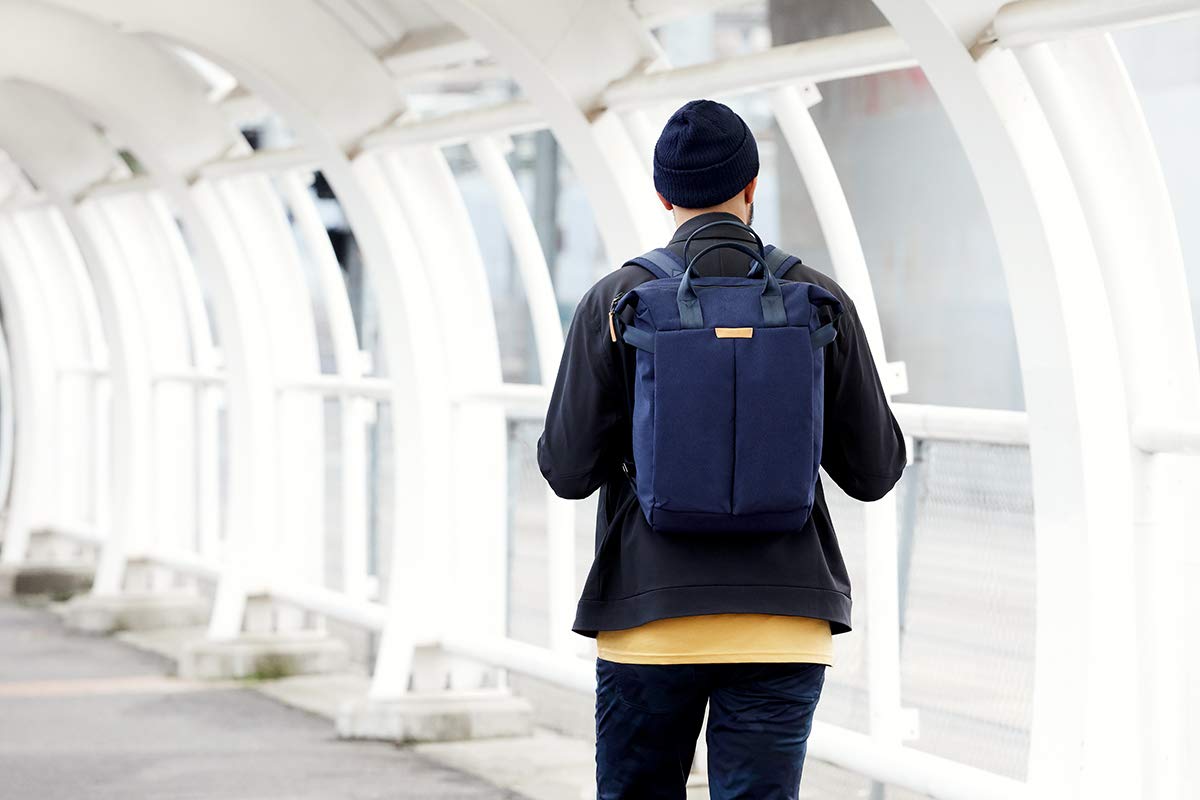 Bellroy Tokyo Totepack, water-resistant woven convertible backpack and tote bag - RangerGreen