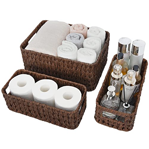 GRANNY SAYS Bundle of 3-Pack Wicker Baskets & 3-Pack Wicker Storage Baskets