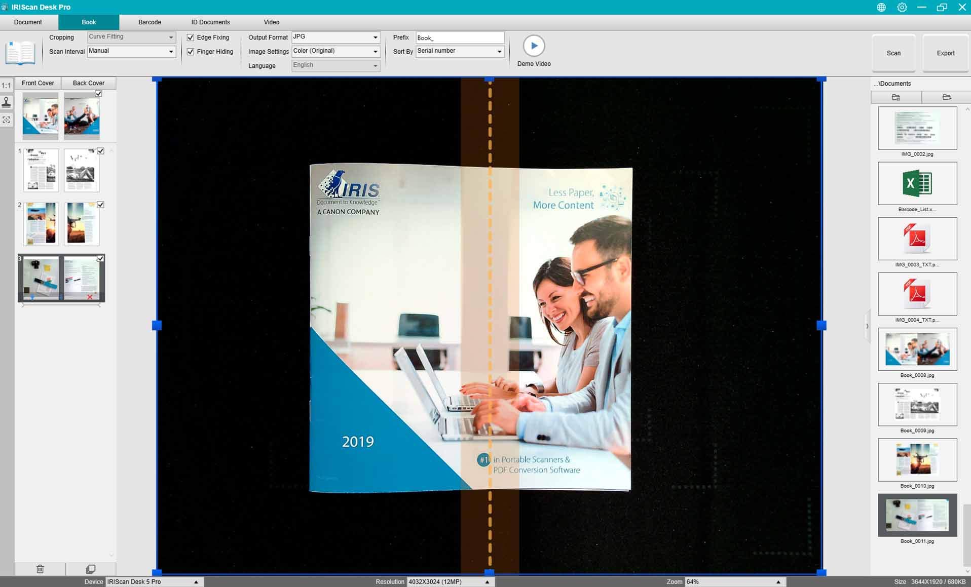 IRIScan Desk 5 PRO A3 Large Color scanner, PRO A3 Document & Book Scanner