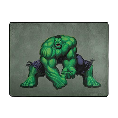 Hulk Carpet Area Mat Soft Mats for Kids Boys Girl Bedroom College Dorm Living Room Comfortable and Durable Decor Rug Polyester 63 X 48 Inch