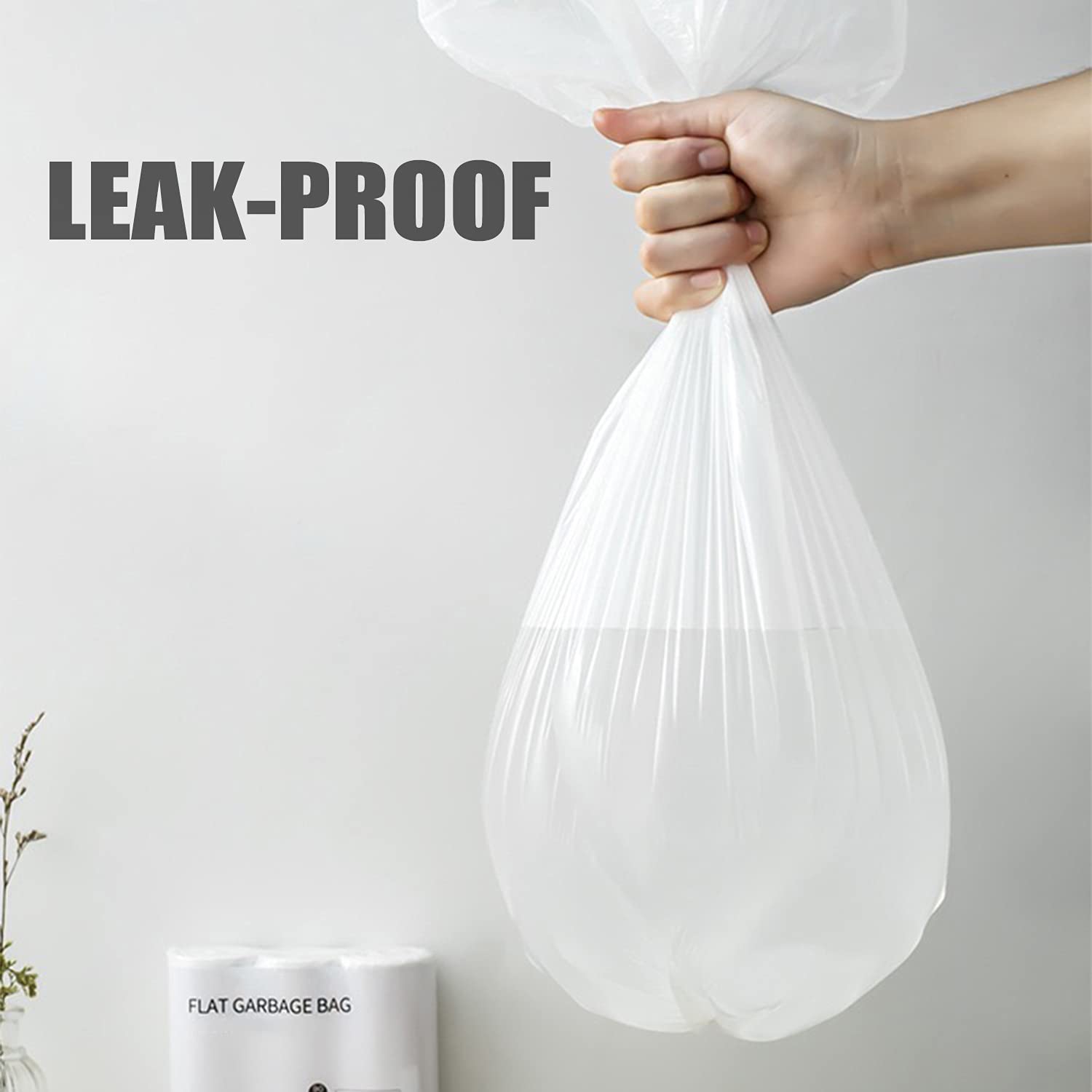 CHARMOUNT 4 Gallon Trash Bag - Unscented 4 Gallon Garbage Bags for Bathroom, Kitchen, Bedroom, 105 Count (15 Liter)