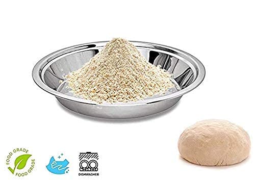 Atta Parant Parat Dough Maker Dough Mixer Indian Style Regular Use Flour Kneading | Atta Parat Kitchen Use | Stainless Steel AttaParat - Silver (Stainless Steel, 16 Inch)