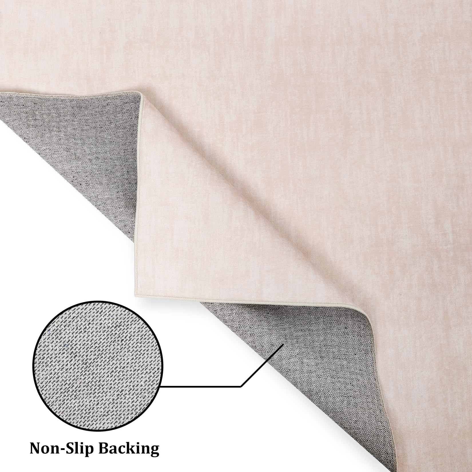 RUGSREAL Solid Area Rug 9x12 Large Living Room Rug Stain Resistant Dining Room Throw Carpet Modern Washable Area Rug Non-Slip Low Pile Rug for Bedroom Home Decor Office, 9' x 12' Ivory Beige