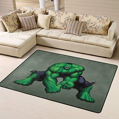 Hulk Carpet Area Mat Soft Mats for Kids Boys Girl Bedroom College Dorm Living Room Comfortable and Durable Decor Rug Polyester 63 X 48 Inch