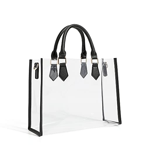 Tiwougel Women Clear Crossbody Purses and Handbags synthetic Leather Top Handle Satchel Shoulder Tote Bags Medium