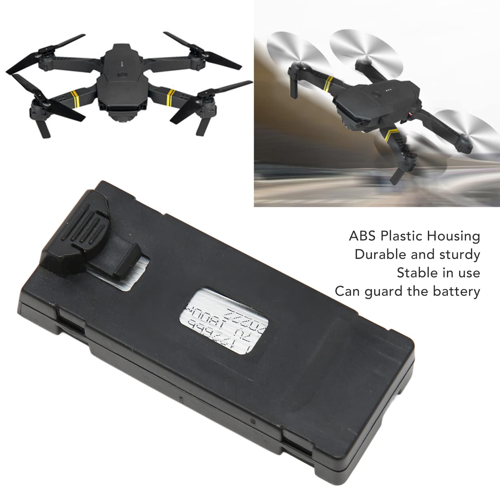 GOTOTOP 1800mAh Li Ion Battery, Replacement RC Drone Battery with Long Battery Life, Compact and Portable, for E88 E88PRO E88MAX E525 E99 E99PRO P1 P5PRO K3 S1 P8
