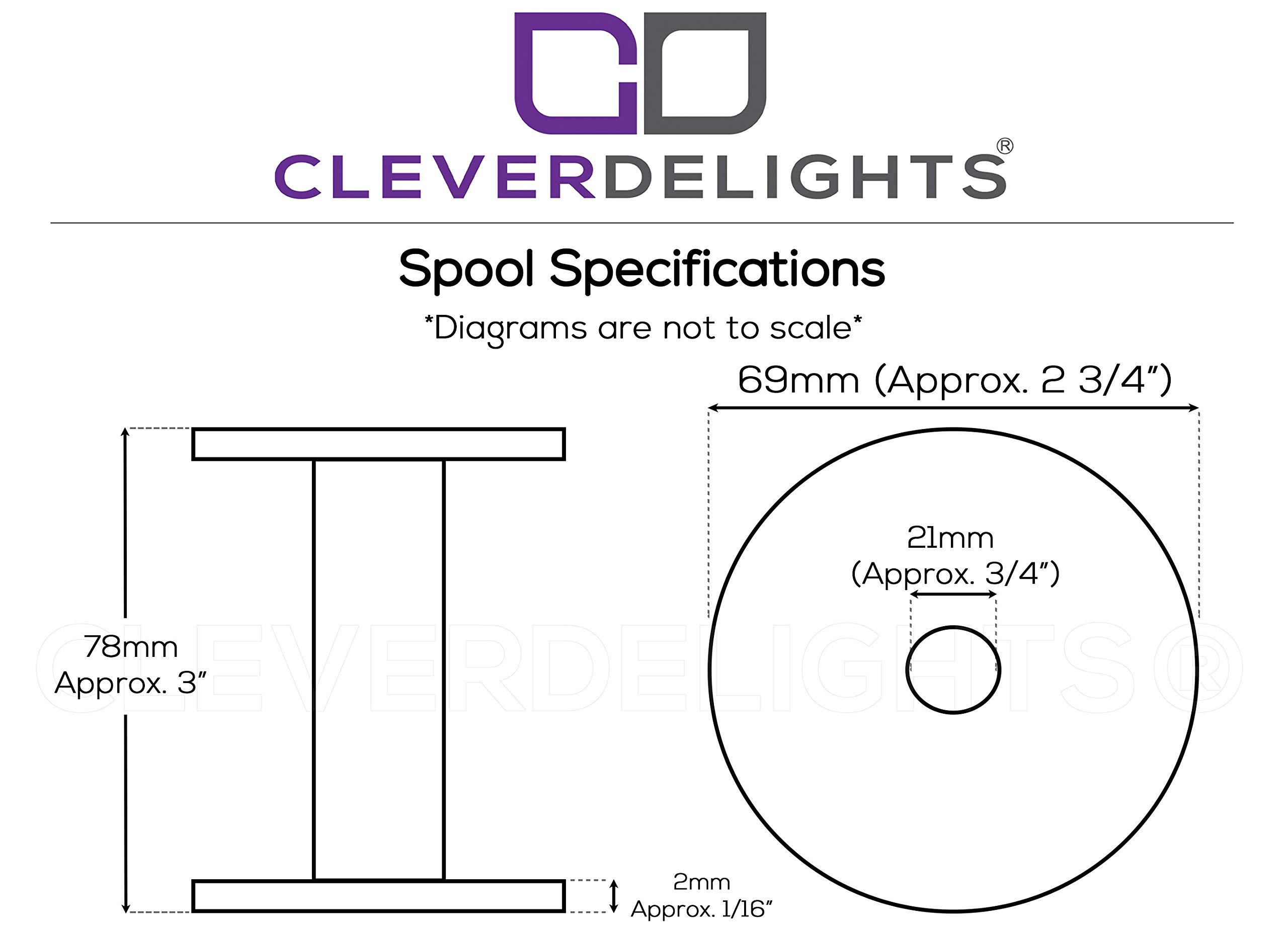 3 Pack - CleverDelights 3" White Plastic Spools - Empty Spools - Crafts Thread Cord Wire Rope Roll