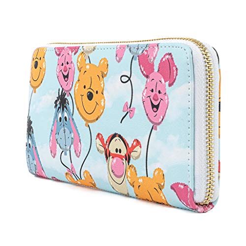 Loungefly Disney Winnie The Pooh Balloon Friends Zip Around Faux Leather Wallet