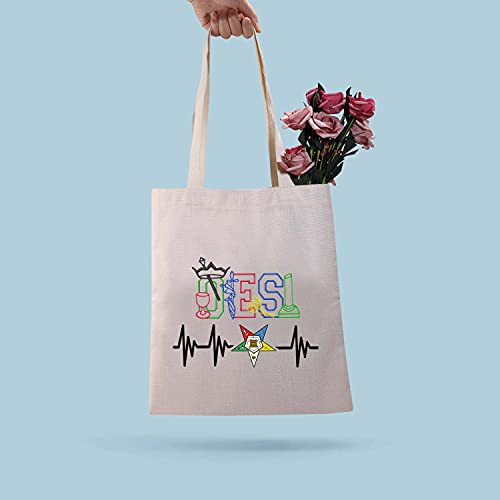 BDPWSS Tote Bag For Sistar Sorority Sisterhood Gift Freemason Lodge Gift (ES heartbeat TG)