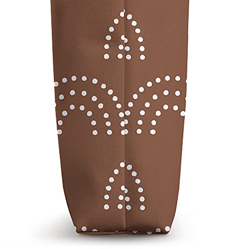 Rainbow Pattern in White on Brown AEY312 Tote Bag
