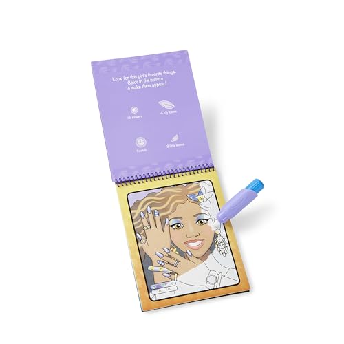 Melissa & Doug On the Go Water Wow! Reusable Water-Reveal Activity Pad - Makeup and Manicures - FSC Certified