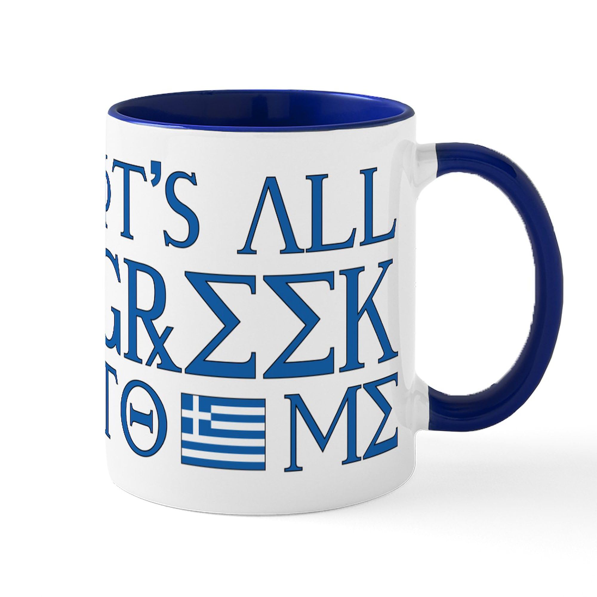 CafePress It's All Greek Mug Ceramic Coffee Mug, Tea Cup 11 oz
