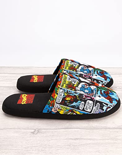 Marvel Avengers Slippers Comic Mens Slip On House Shoes Loafers 7-8 UK