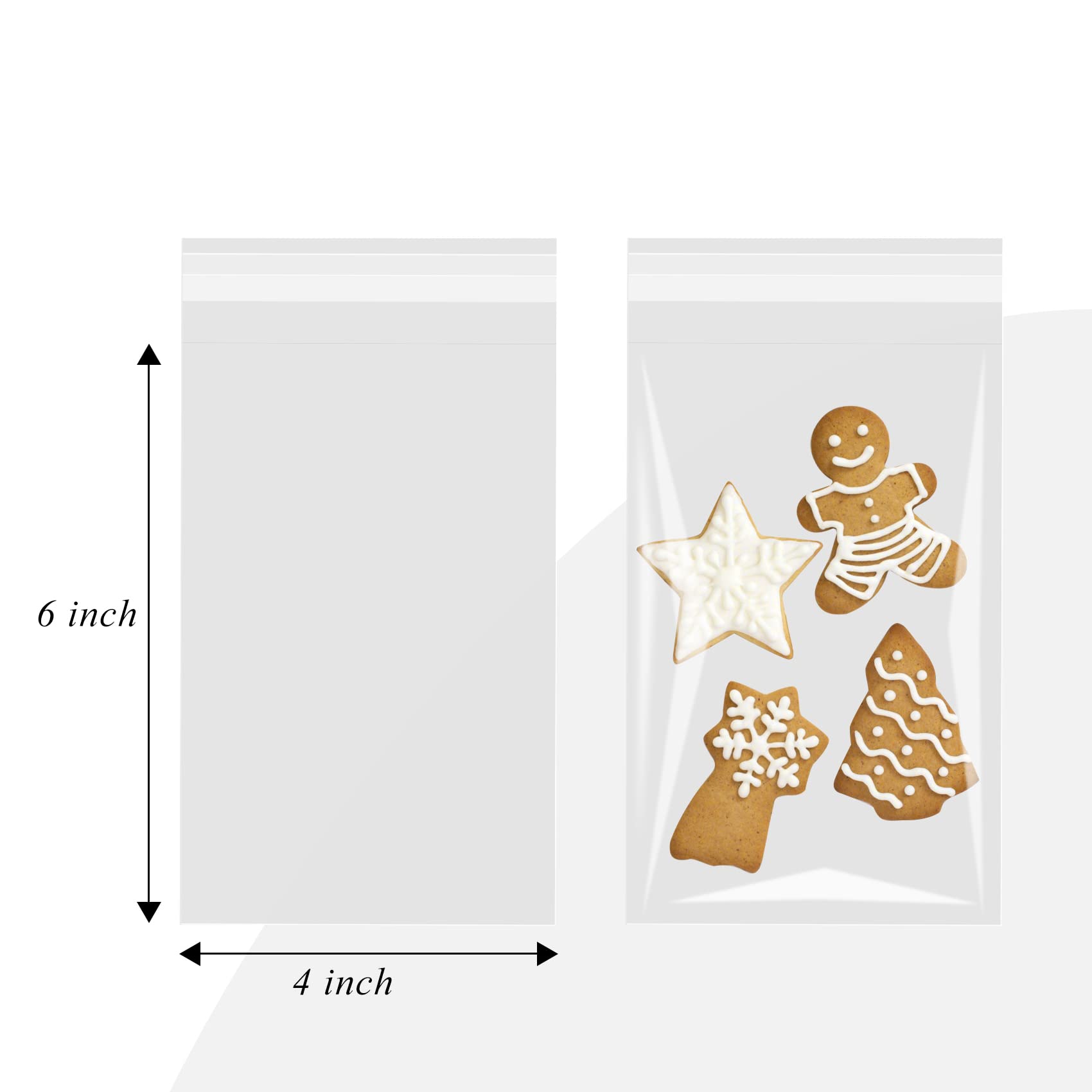 Artby7 Easter Gift Bags, 11" X 14" Cellophane Bags Clear Resealable Polypropylene Poly Bags for Packaging, Clothing & T Shirts - Easter Bags for Gifts, Self Seal & Reinforced (100 Count)