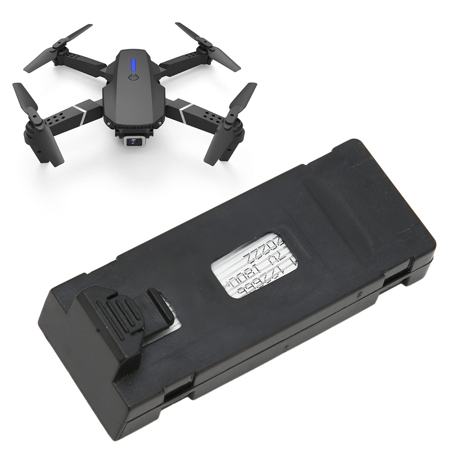 Luqeeg RC Drone Lithium Ion Battery, Portable ABS Shell Remote Control UAV Battery Universal Lightweight Replacement 3.7V 1800mAh for E525 for E99 for K3