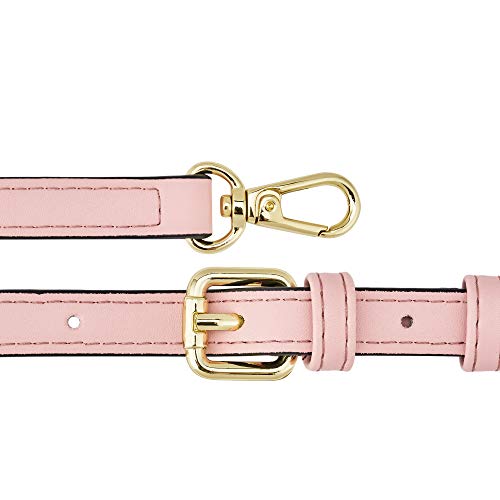 DEVPSISR Leather Adjustable Replacement Strap Shoulder Bag Cross Body Bag Purse Handbag For Women, 43-51 Inch(Pink)