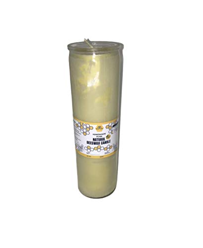 BearNaturalOrganics Pure Natural Beeswax Pillar Candle 2 inch x 9 inch 7 day Burn Time