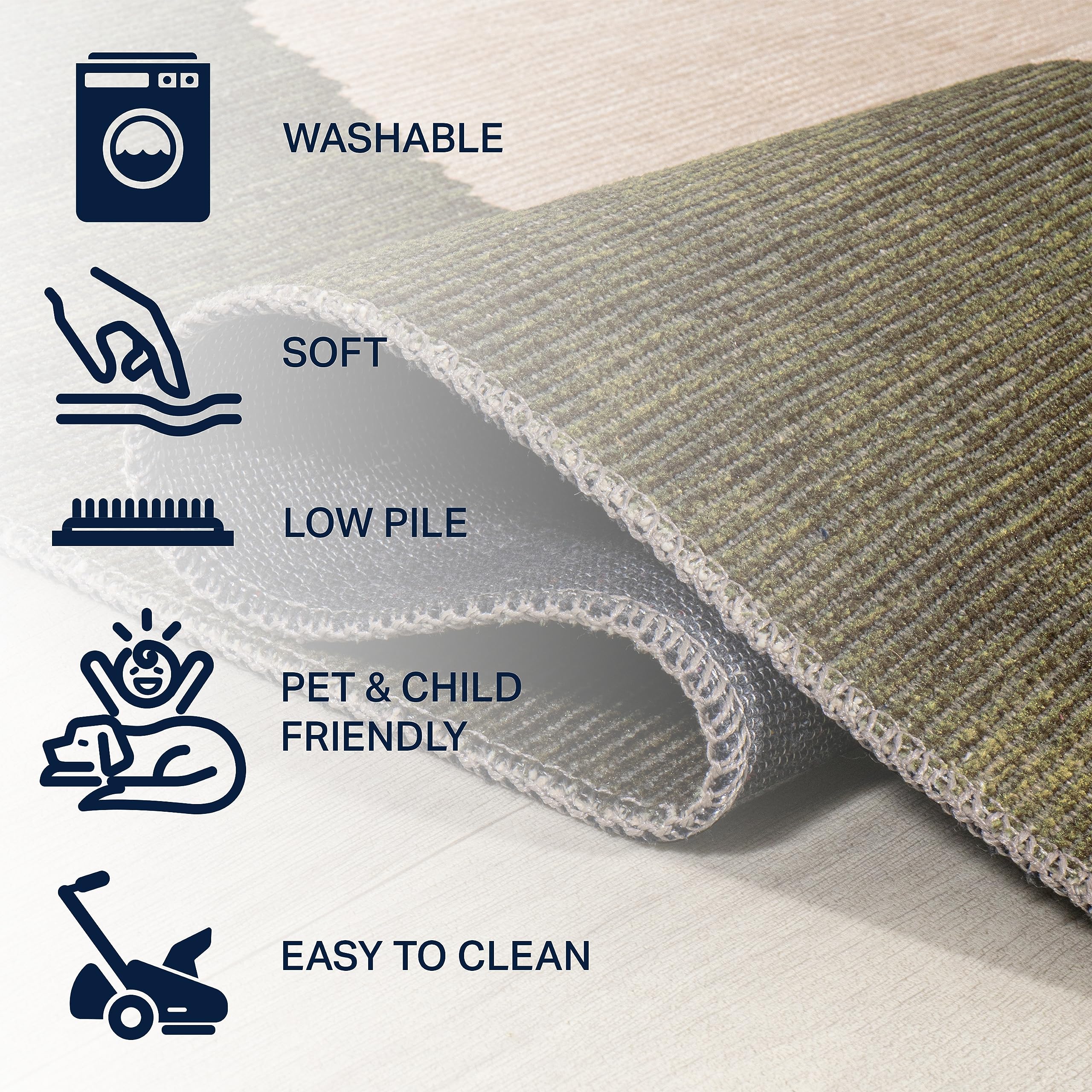 JONATHAN Y WSH113B-9 Cirkel Minimalist Geometric Dot Machine-Washable Indoor Area-Rug, Scandinavian, Modern, Bohemian Easy-Cleaning,Bedroom,Kitchen,Living Room,Non Shedding, Green/Cream, 9 X 12