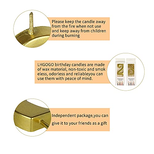 Gold 70th Birthday Candles for Cake, Number 70 Glitter Candle Party Anniversary Cakes Decoration for Women or Men