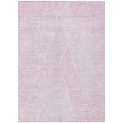 Addison Rugs Chantille ACN591 Pink 9' x 12' Indoor Outdoor Area Rug, Easy Clean, Machine Washable, Non Shedding, Bedroom, Living Room, Dining Room, Kitchen, Patio Rug