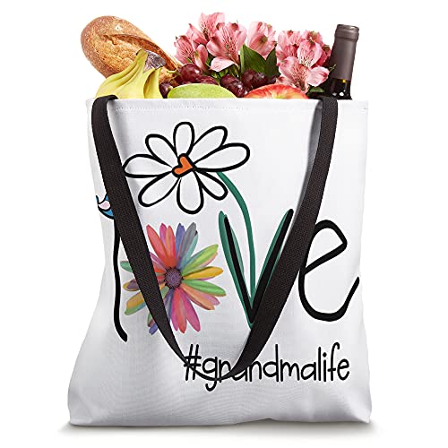 Love Grandma Life, Art Flower Tote Bag