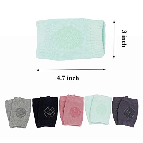 Hidetex Baby Leg Sleeve for Crawling – Infant Kneepads,Elastic Leg Warmers, Anti-Slip Leg Protector for Unisex Baby(5 Pairs) (Model 1)