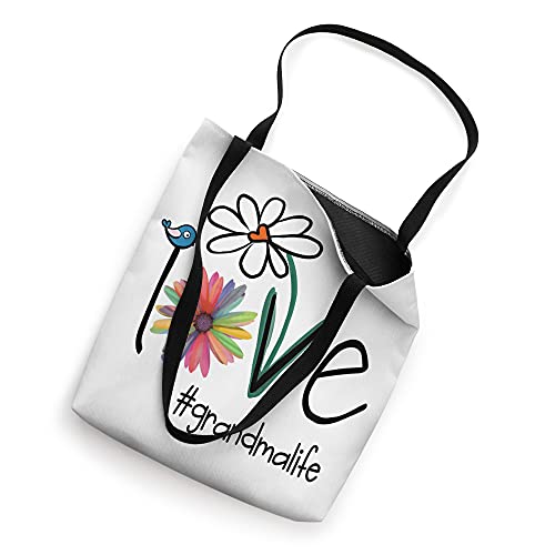 Love Grandma Life, Art Flower Tote Bag