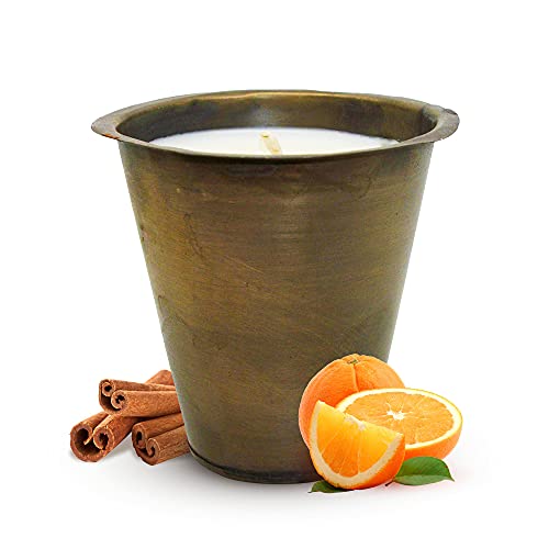 The Rustic House | Sugar Mold Insert Soy Candles Sugar Mold Candle Insert for Wooden Candle Holder| Scented Candles Sugar Mold House Decor, 3oz (Orange Peel + Cinnamon)