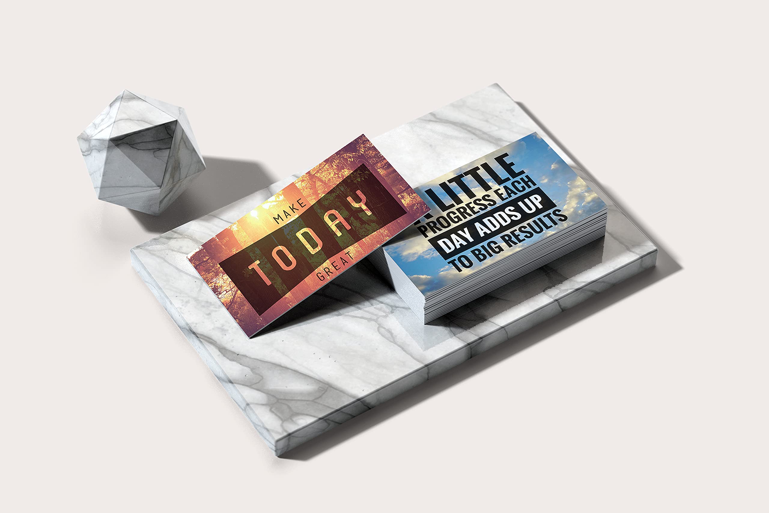 Better Office Products Motivation Inspiration Affirmation Cards, 120 Pack, 2 Each of 60 Unique Assorted Designs, Encouragement Card Deck, 2" x 3.5" (Business Card Size)
