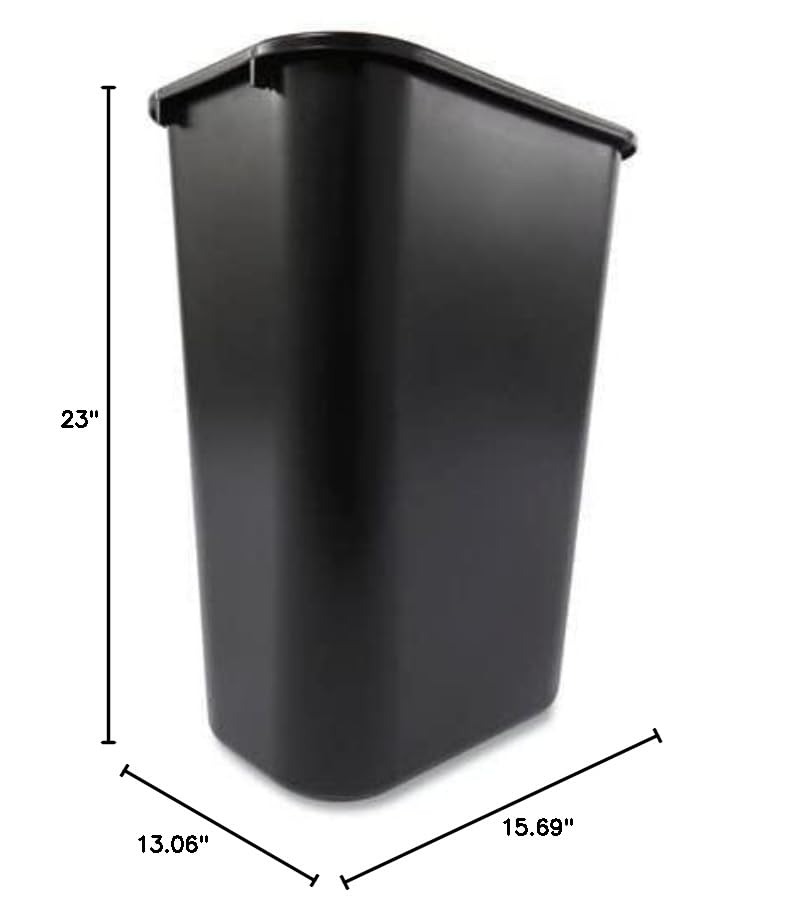 Hefty Touch-Lid 13.3-Gallon Trash Can, Black, Holds 13.3 Gallons and 50 Liters