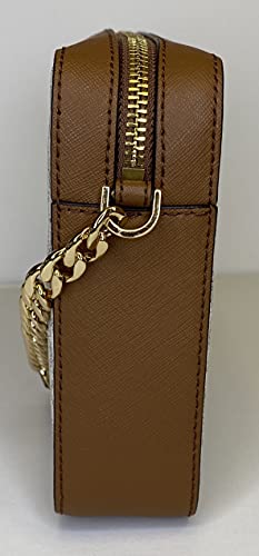 Michael Kors MICHAEL Michael Kors Jet Set Travel Large EW Crossbody bundled with SM TZ Coinpouch Wallet Purse Hook (Signature MK Vanilla)