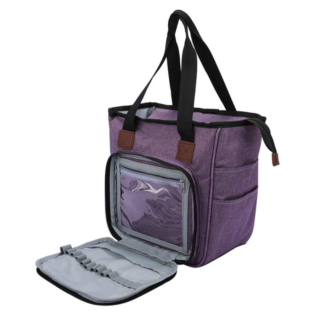 Knitting Tote Bag, Portable Yarn Storage Carrying Bag Knitting Needles Crochet Hooks Organizer, Perfect Gift for Knitters or Crocheting