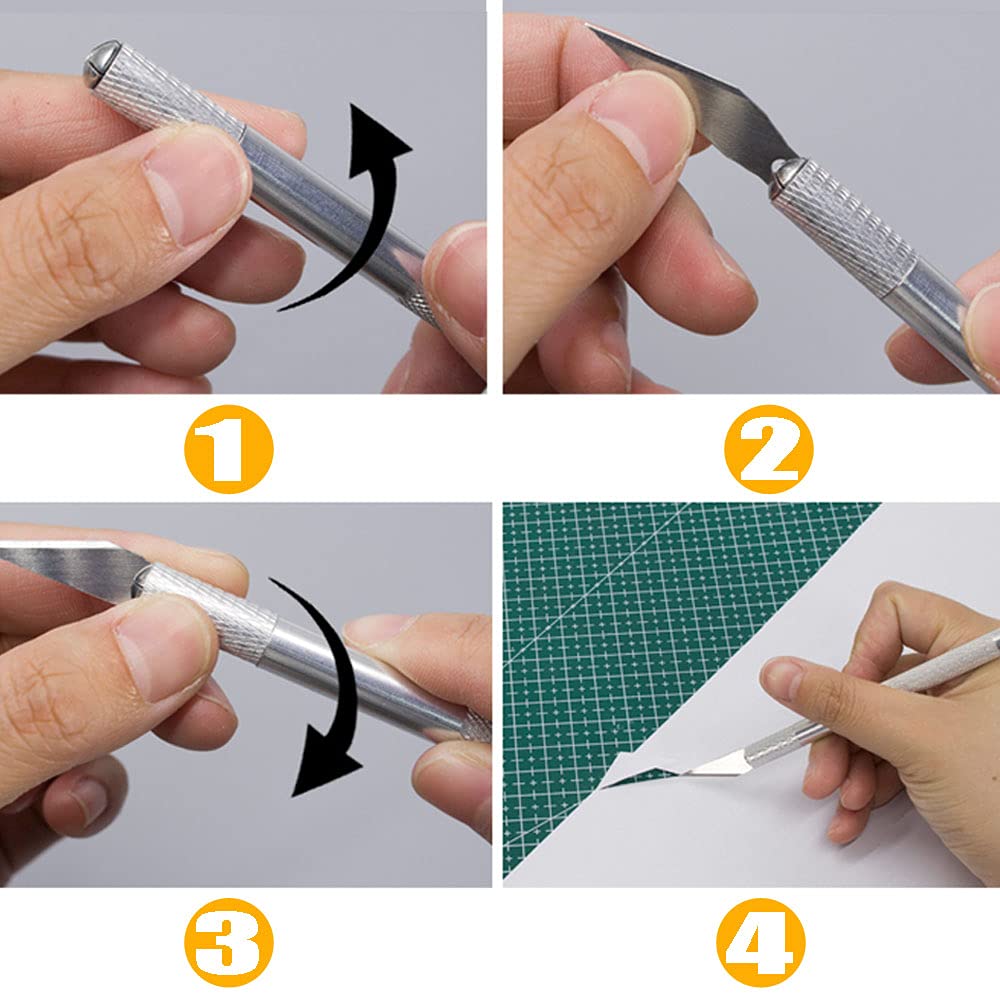 Exacto Knife Precision Carving Craft Hobby Knife Kit with 40 PCS Exacto Blades for DIY Art Work Cutting, Hobby, Scrapbooking, Stencil