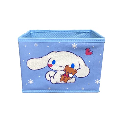 Kerr's Choice Collapsible Storage Bin Kawaii Storage Box Blue Foldable Baskets | Kawaii Office Desk Room Decoration Cute Room Decor
