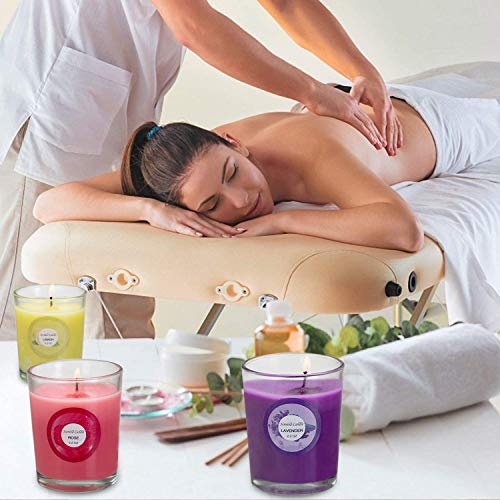 Onebird Scented Candles, Anxiety Reducer Jasmine, Rose, Vanilla, Bergamot, fig, Lavender, Lemon, Spring,Strawberry, Rosemary, Aromatherapy Organic Massage Candles - 20 Pack