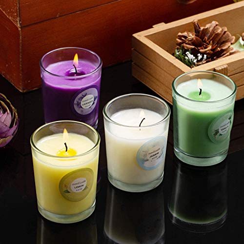 Onebird Scented Candles, Anxiety Reducer Jasmine, Rose, Vanilla, Bergamot, fig, Lavender, Lemon, Spring,Strawberry, Rosemary, Aromatherapy Organic Massage Candles - 20 Pack